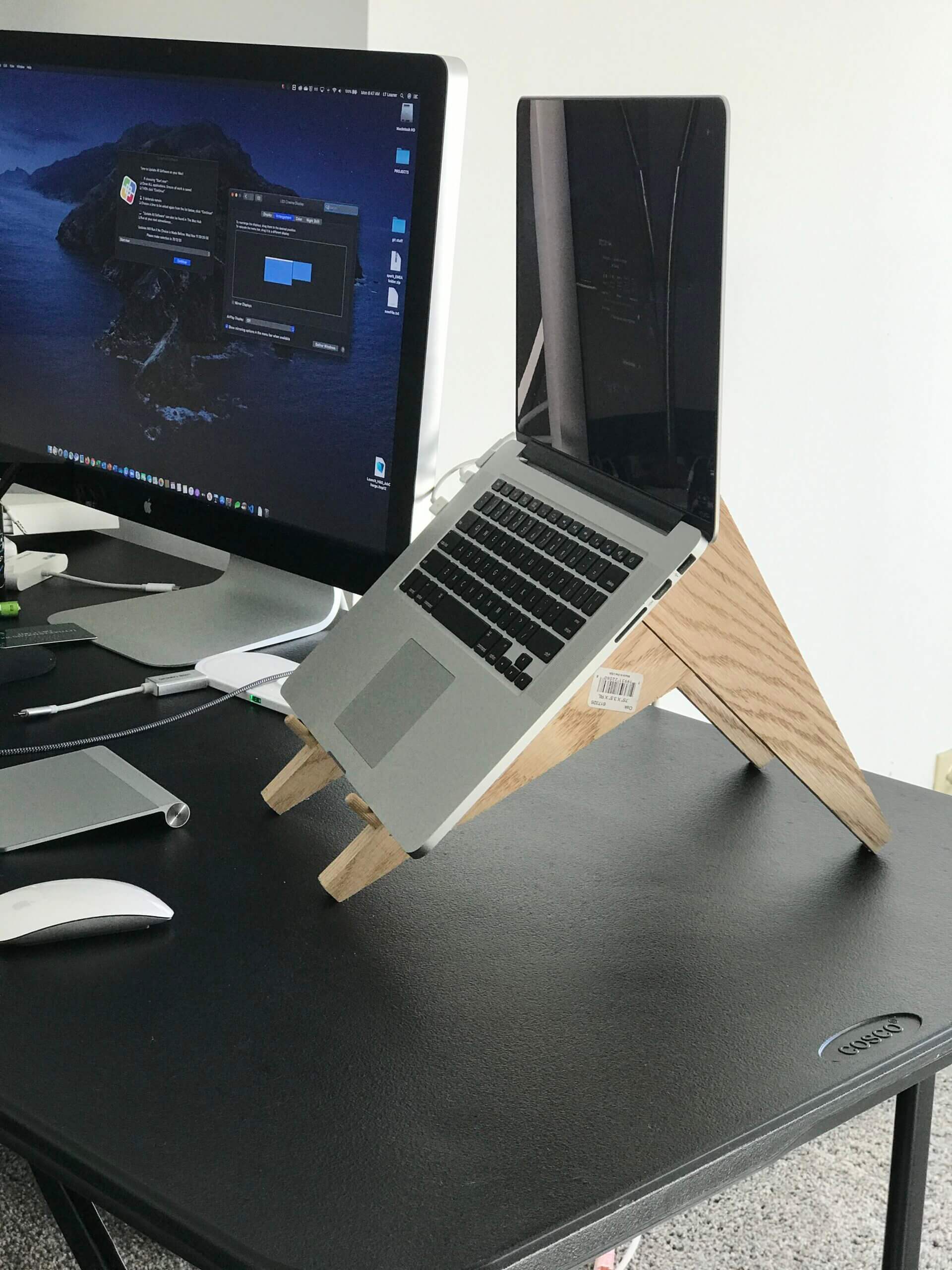 My Actual First Ever Project, a Laptop Stand – Wood Rather DIY